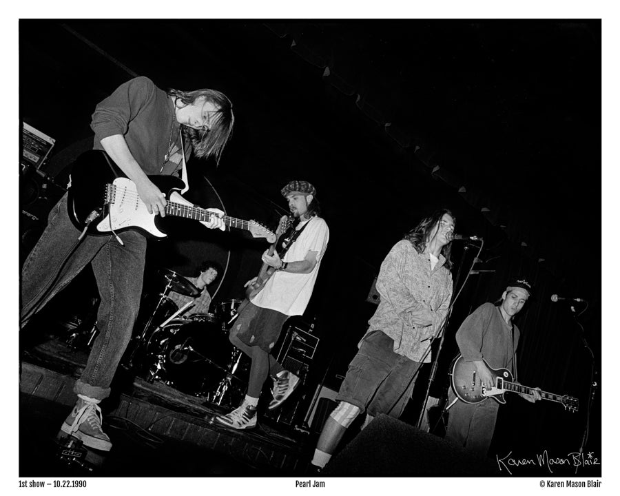 Pearl Jam photo 8x10 signed - old school promo - 10.22.1990 – Karen Mason Blair Grungemart