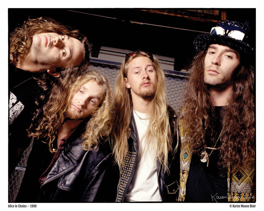 Alice in Chains photo 8x10 signed color old school promo - 1990 – Karen Mason Blair Grungemart